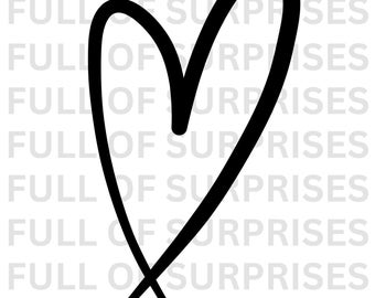 Heart, Line Heart, SVG, JPG, JPG Instant Download Digital Download - Etsy