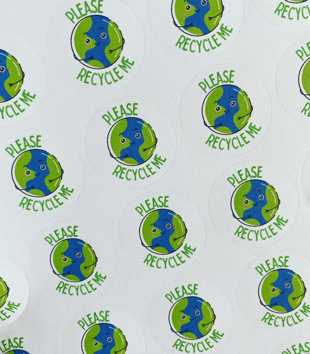 Please Recycle Me Stickers (x160) - Etsy