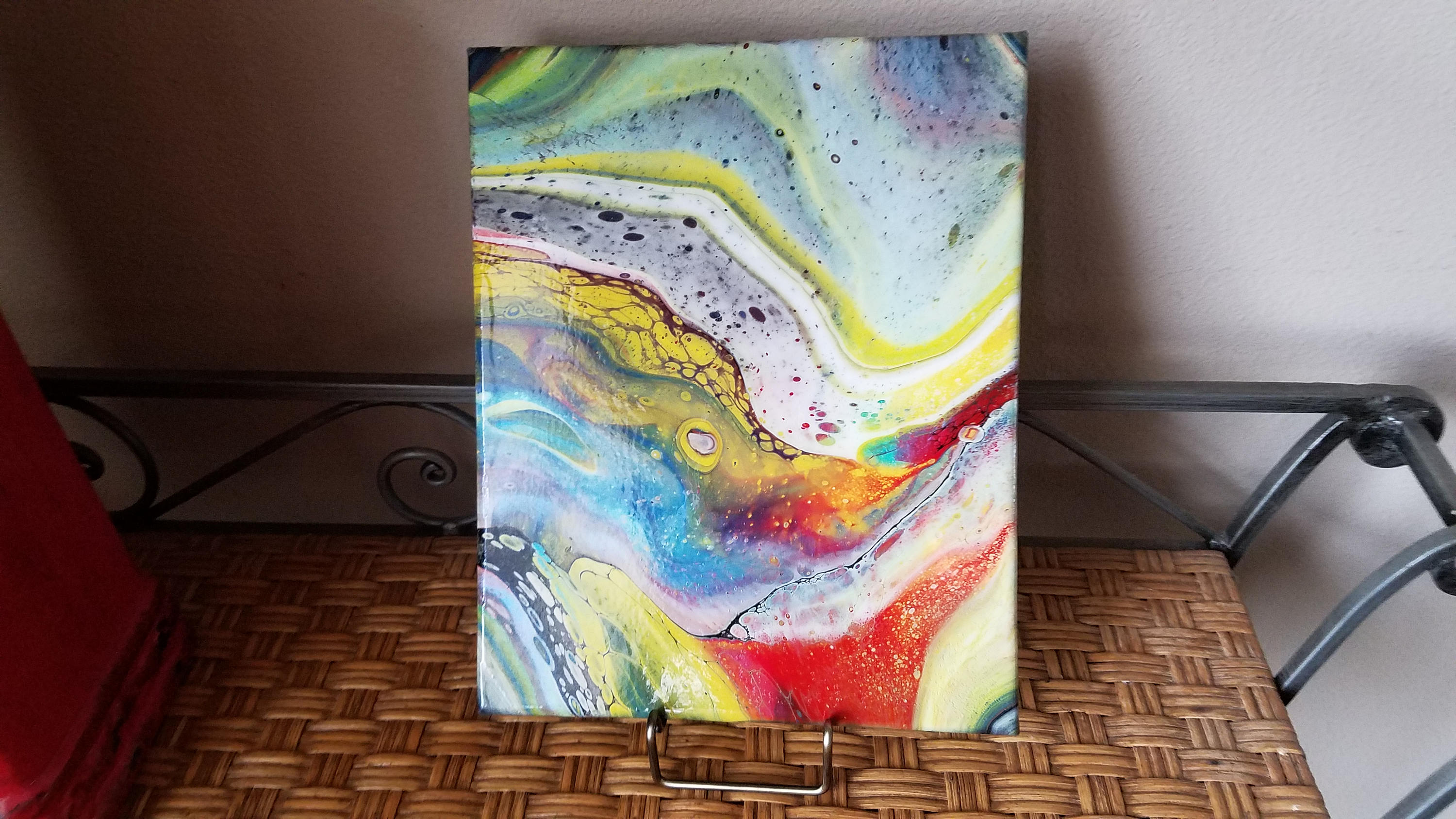 8" X 10" Paint Pour Painting - Etsy
