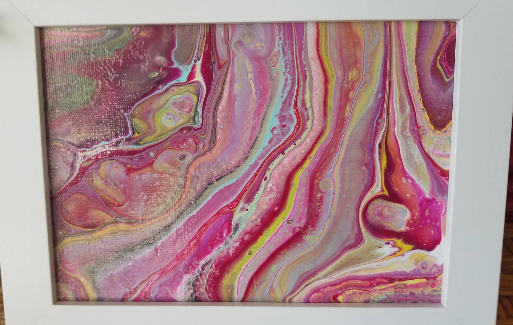 Framed Paint Pour Painting - Etsy