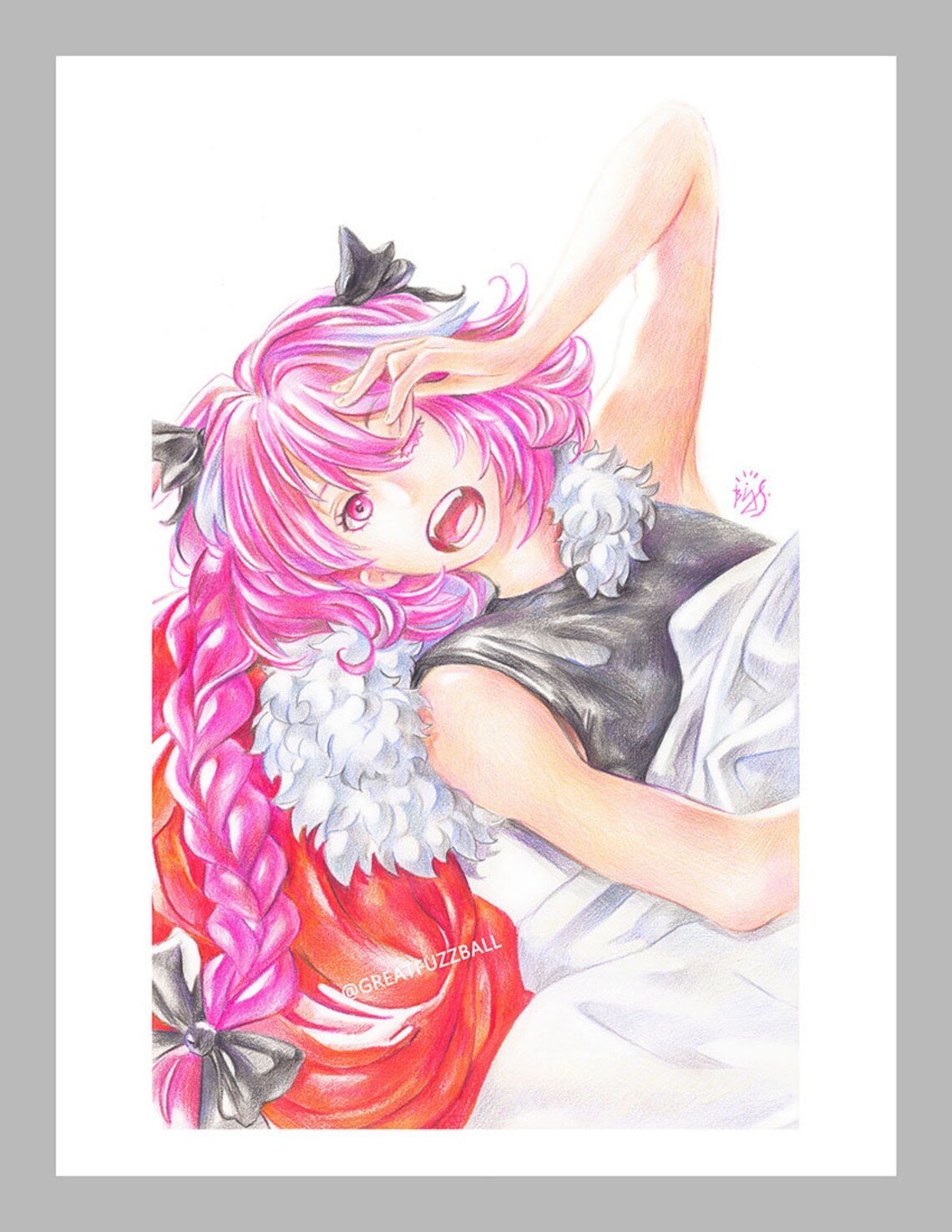 Astolfo rider of Black Anime Drawing Character Print Anime - Etsy