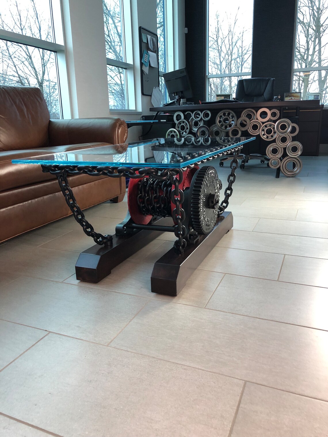 Beebe Brothers Winch Coffee Table - Etsy
