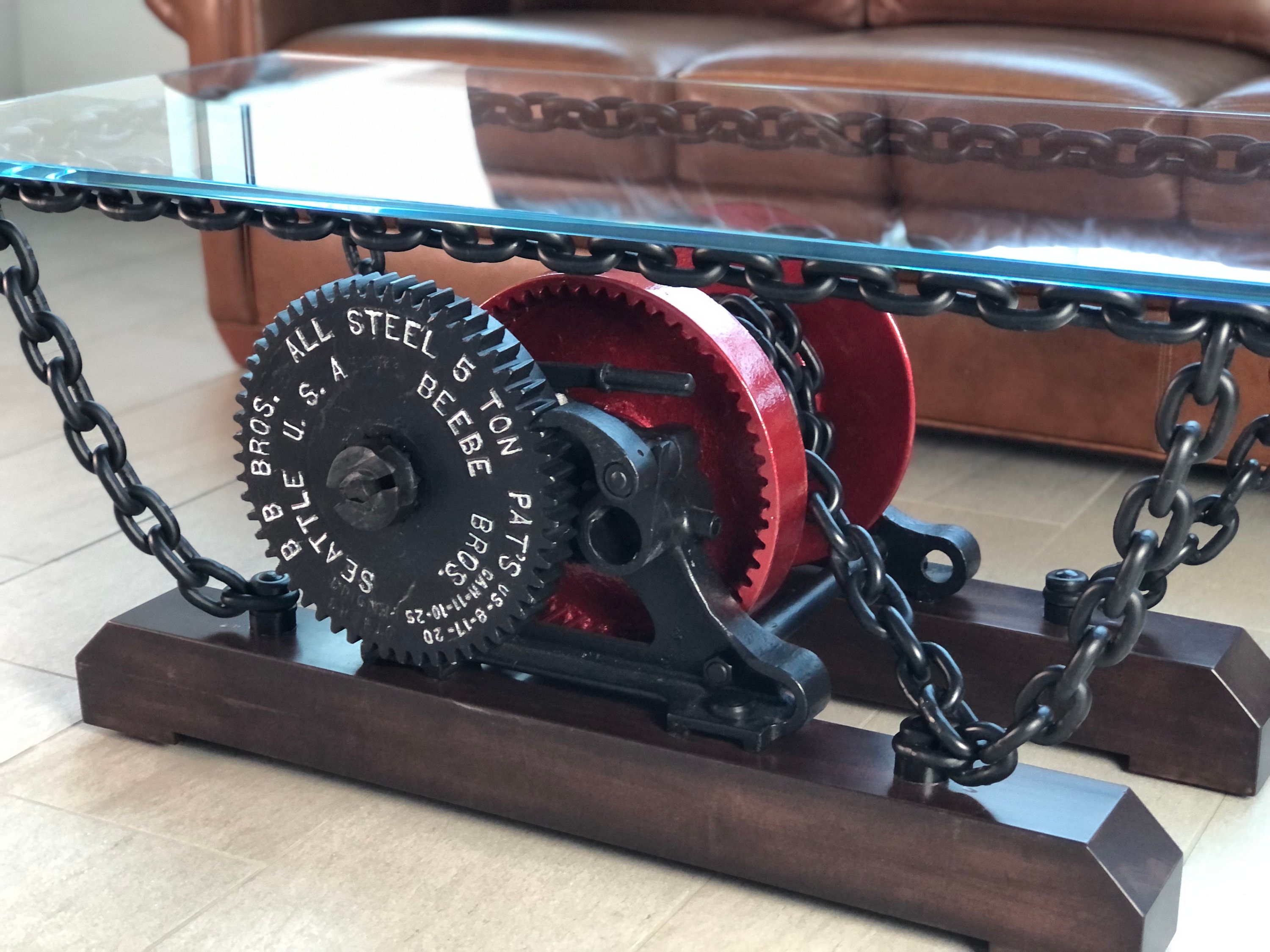 Beebe Brothers Winch Coffee Table - Etsy