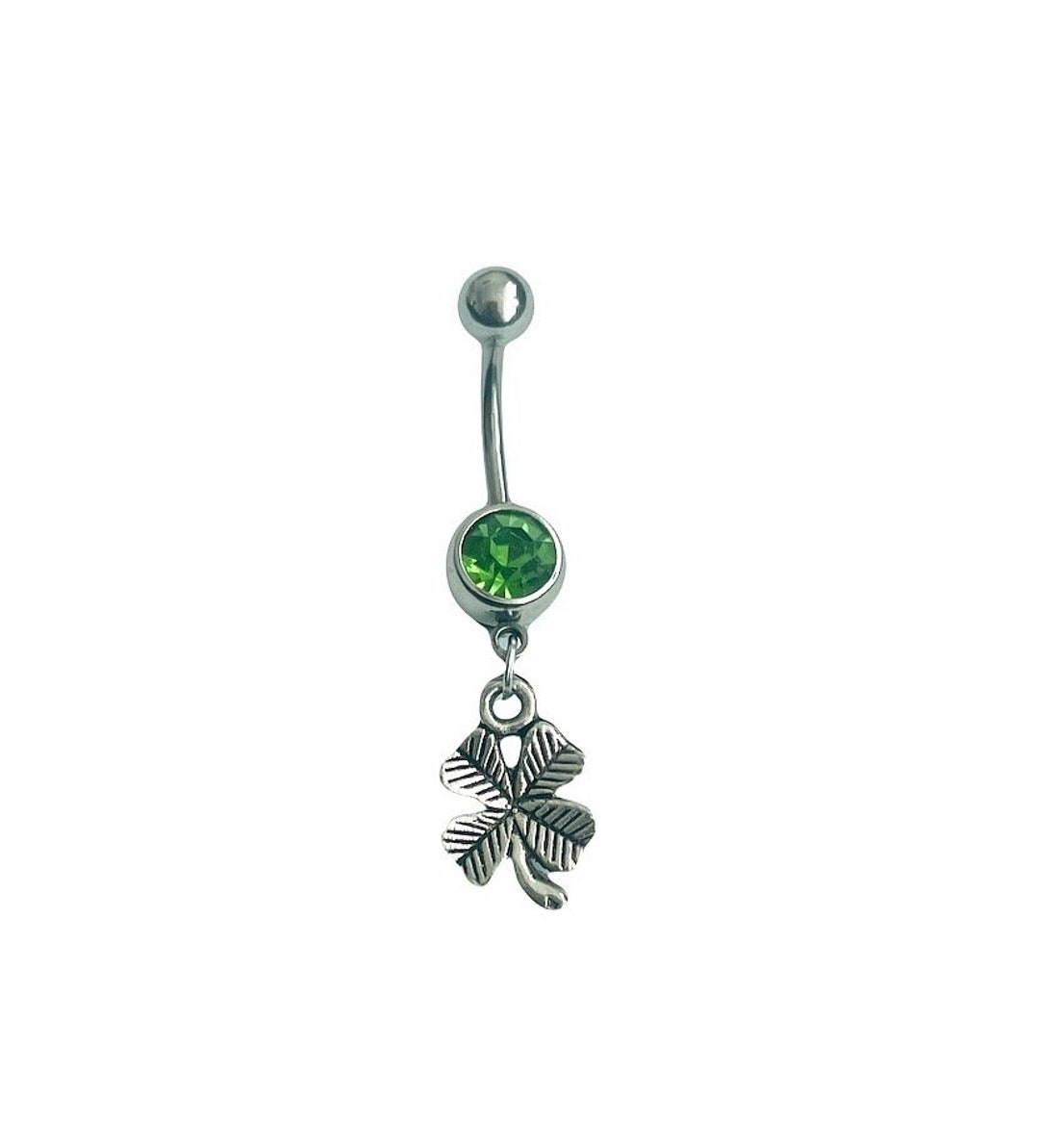 Clover Belly Button Ring, Clover Belly Bar, Clover Body Jewellery ...