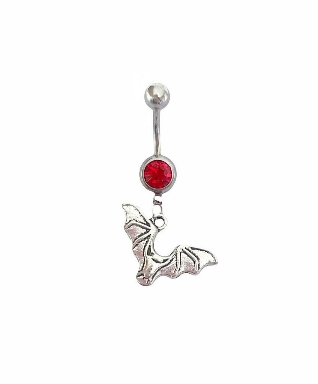 Bat Belly Button Ring, Gothic Belly Button Ring, Gothic Body Jewelry ...