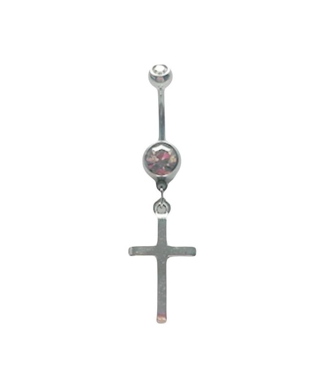 Cross Belly Button Ring, Gothic Belly Button Ring, Gothic Body Jewelry ...