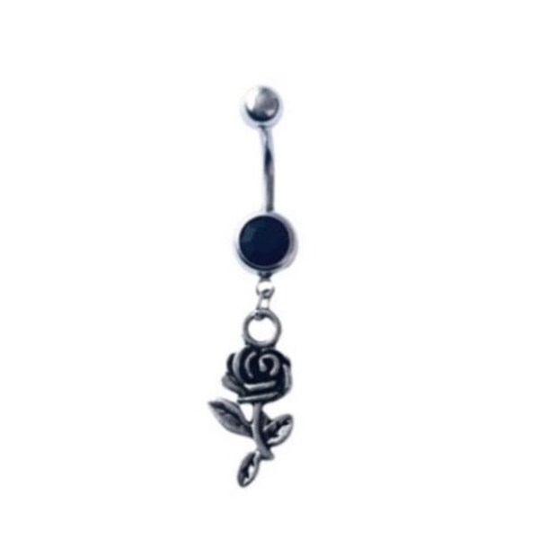 Rose Belly Ring - Etsy