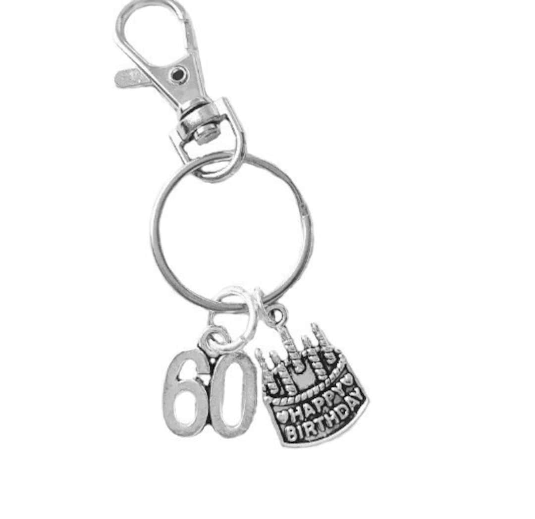 60th Birthday Keyring, 60th Birthday Keychain, 60 Birthday Keepsake ...