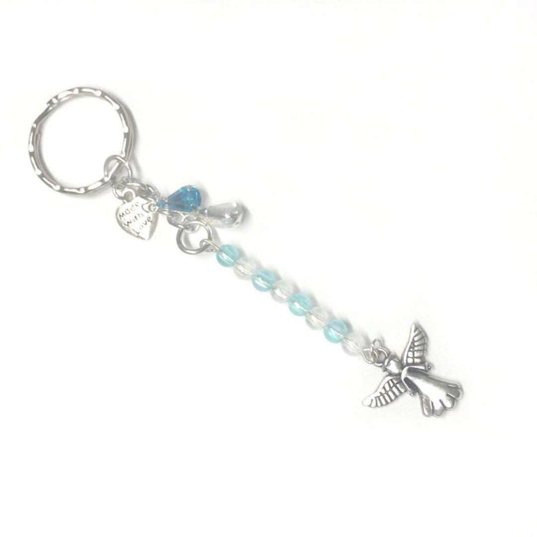 Angel Keyring Angel Bag Charm Angel Wings Keyring Thinking - Etsy