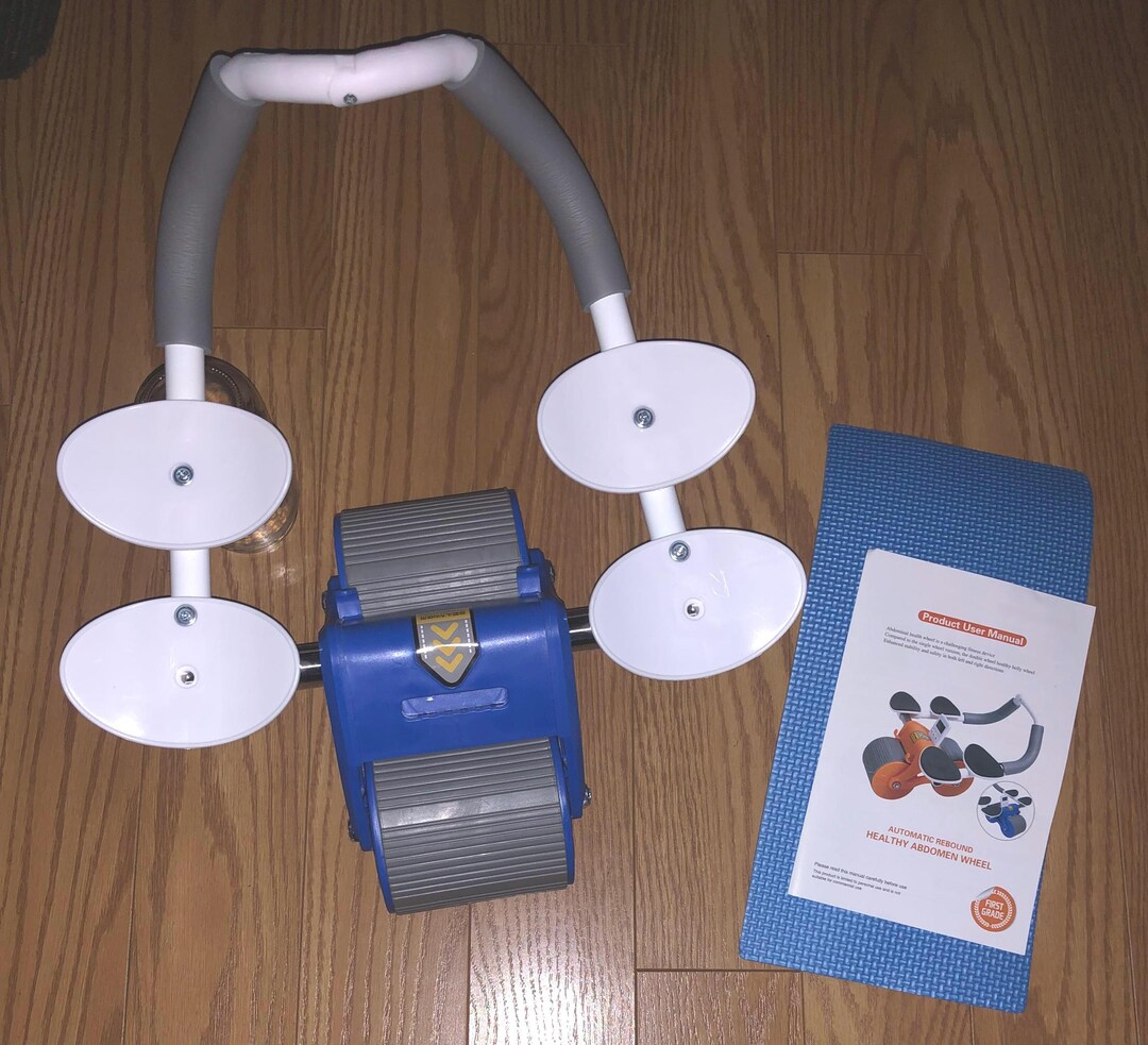 Blue Ab Roller Wheel – With Elbow Support & Automatic Rebound - Etsy