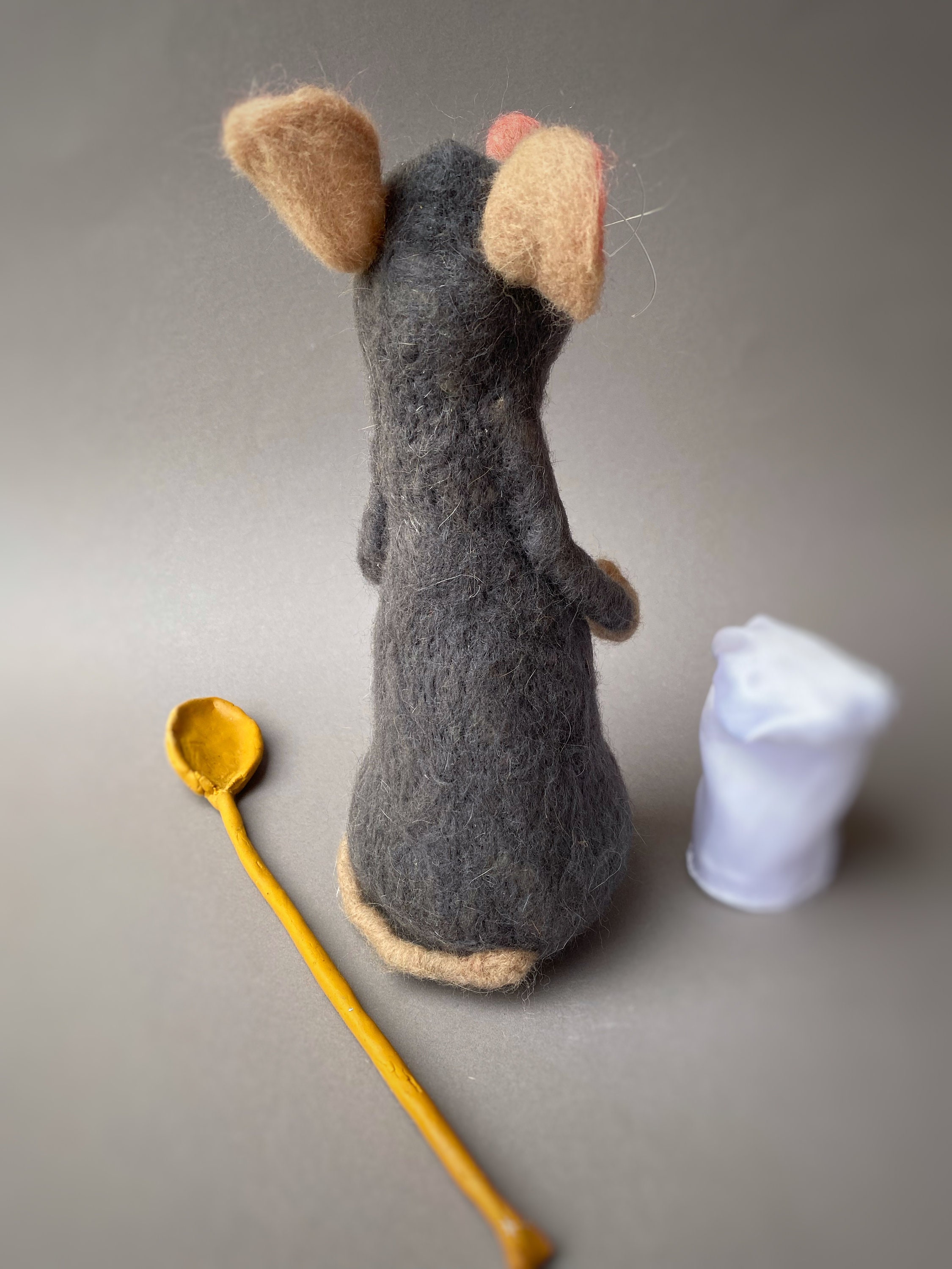 Mouse. the Mouse is a Cook. Little Cook. Toy Made of Wool. Free ...