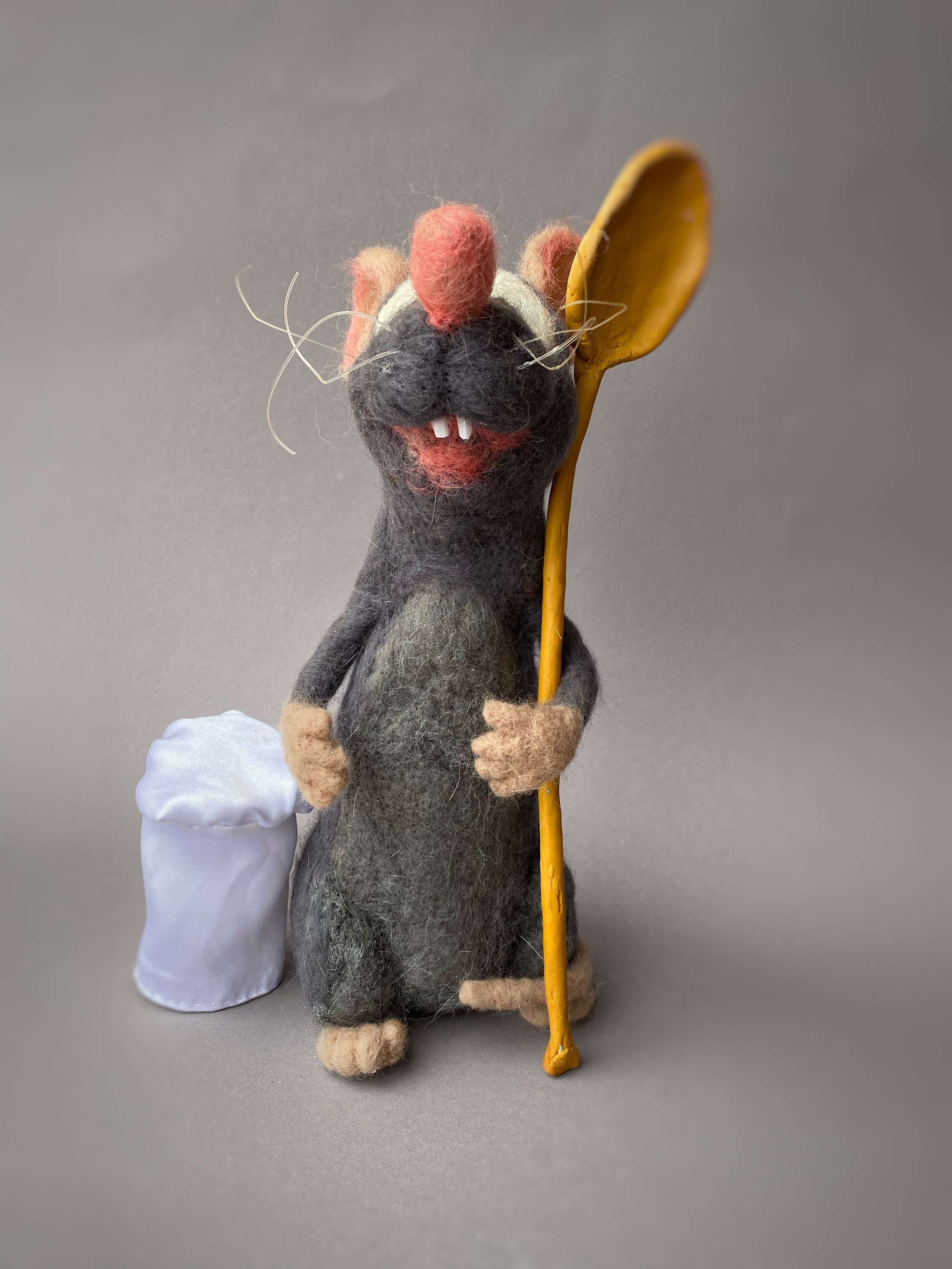 Mouse. the Mouse is a Cook. Little Cook. Toy Made of Wool. Free ...