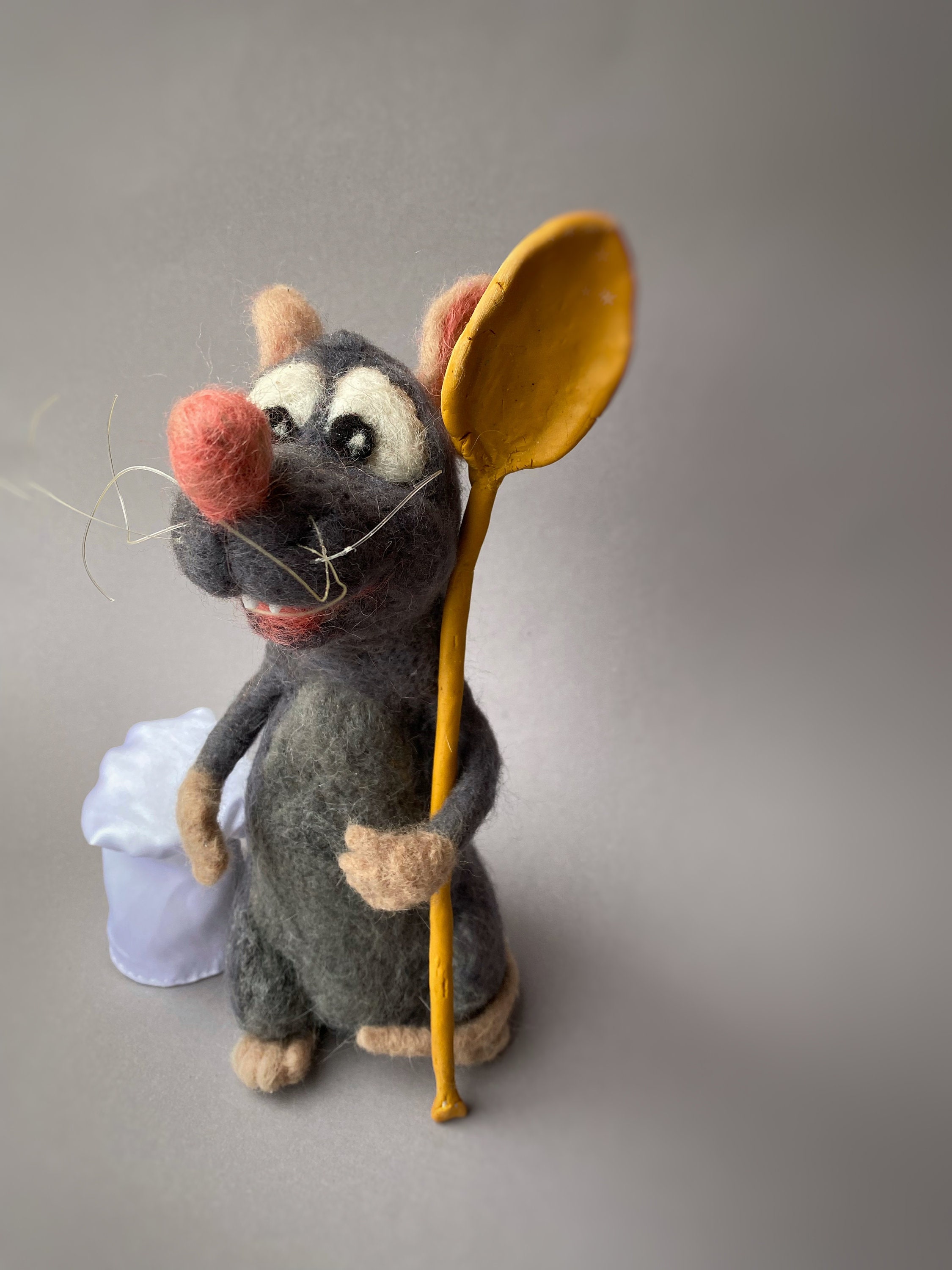 Mouse. the Mouse is a Cook. Little Cook. Toy Made of Wool. Free ...