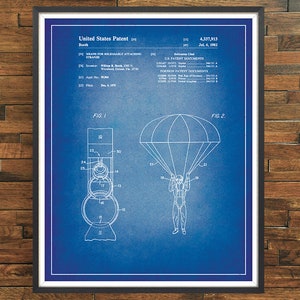 Parachute Mechanism Patent Print Skydiving Patent - Etsy UK