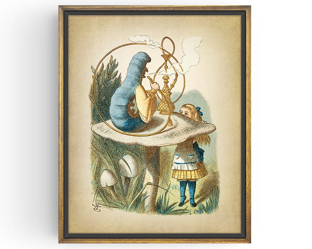 Alice In Wonderland Hookah Drawing