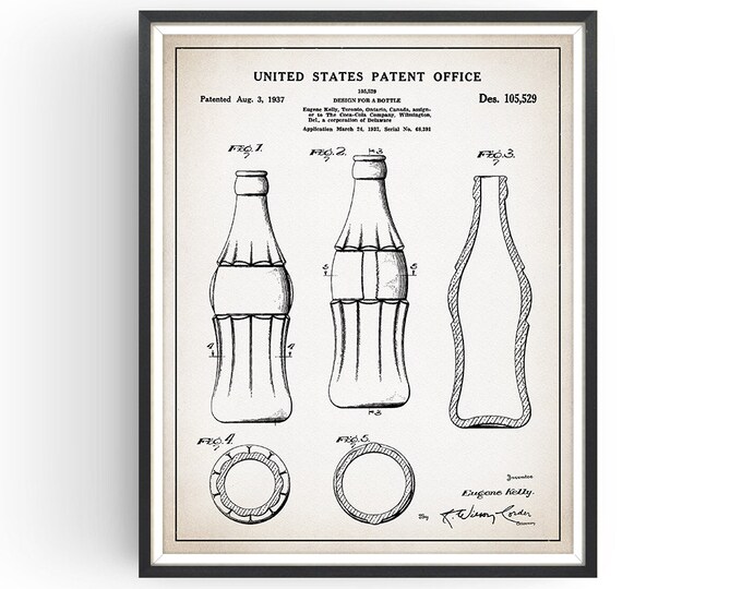 Coca Cola - Patent Print - Coca Cola Gift - Vintage Coke Bottle - Coca ...