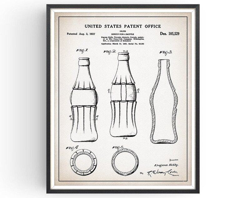 Coca Cola Patent Print Coca Cola Gift Vintage Coke - Etsy