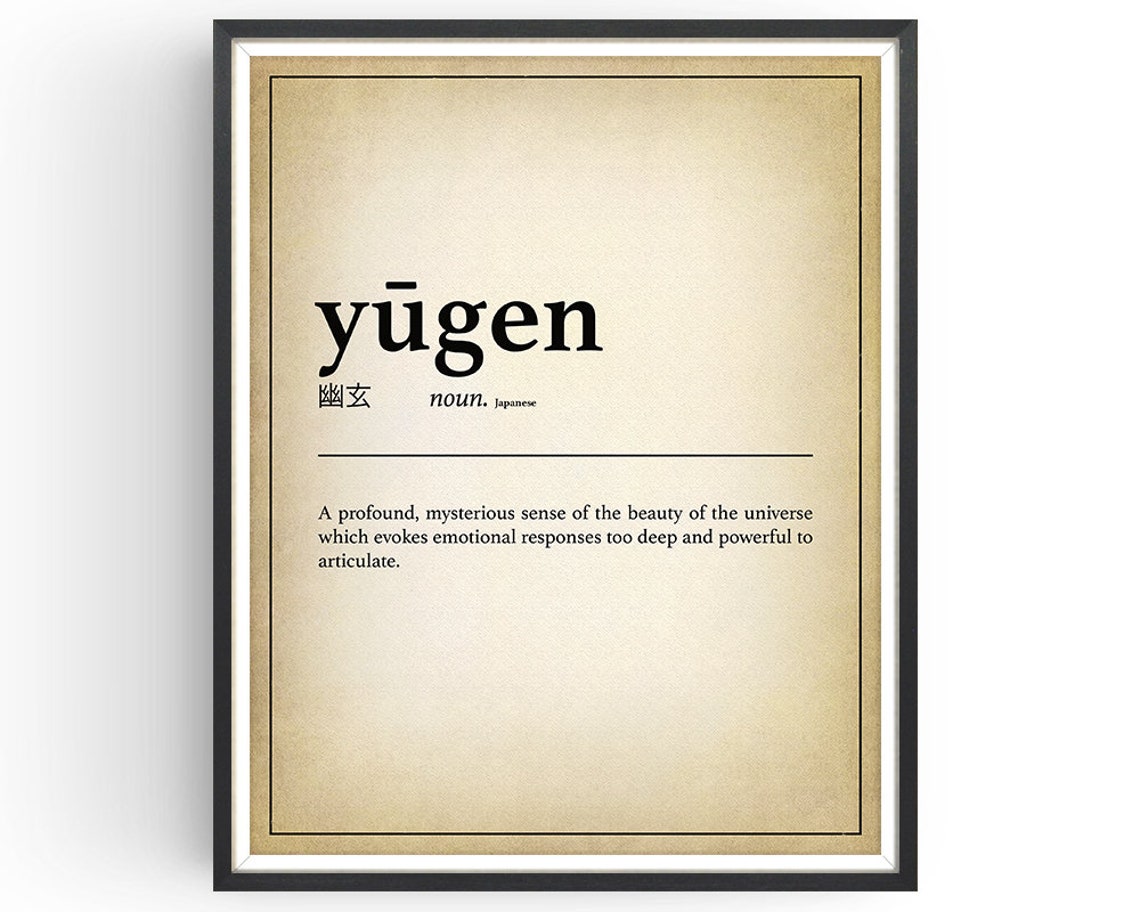 Yugen Beautiful Definition Spiritual Minimalist | Etsy