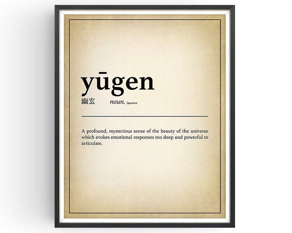 Yugen Beautiful Definition Spiritual Minimalist - Etsy
