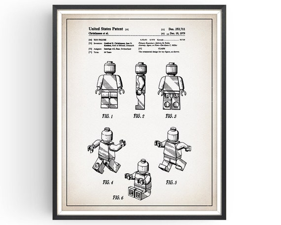 Toy Figure Patent Print Kids Toy Wall Art Toy Blueprint - Etsy