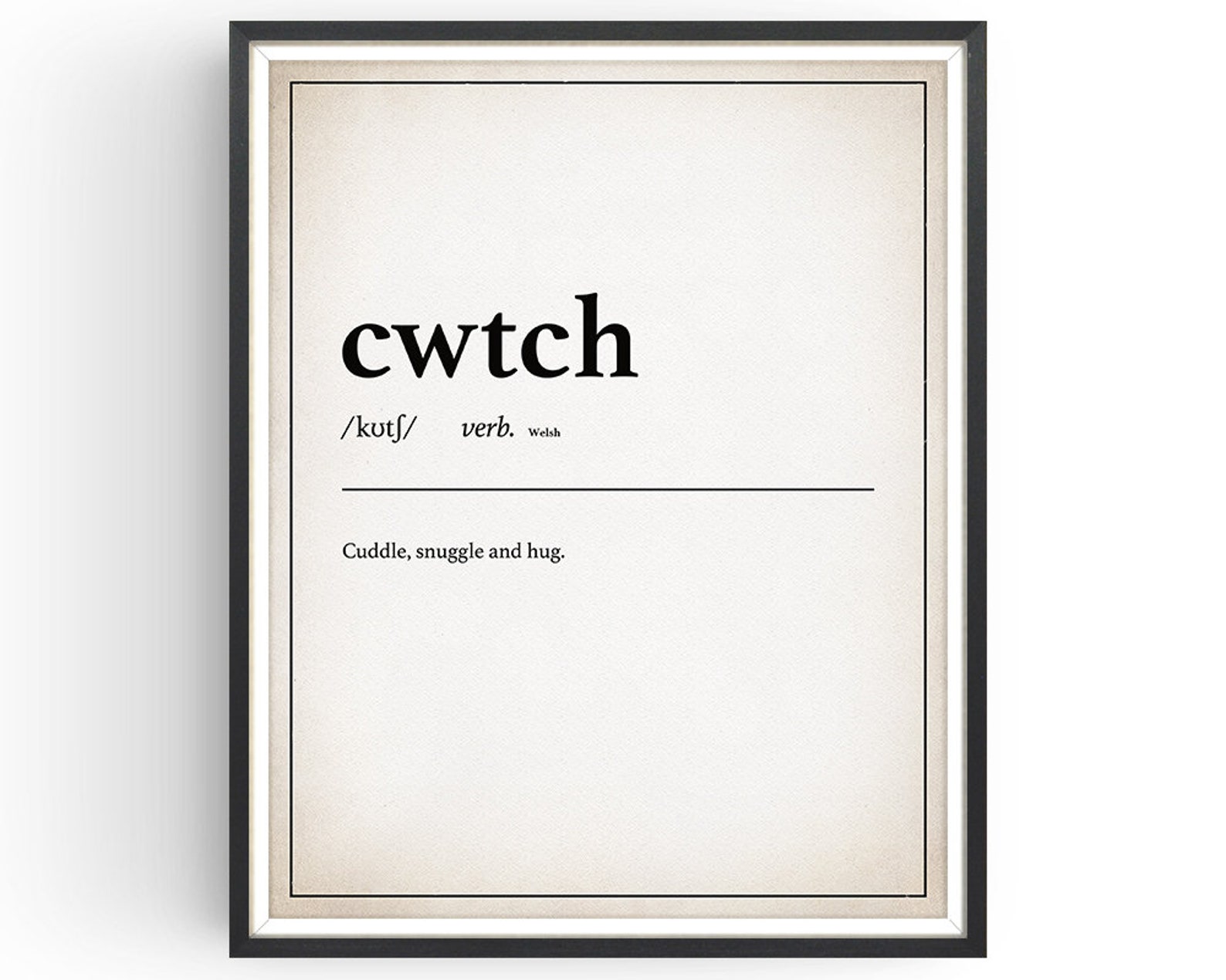 Cwtch Definition Print Welsh Gifts Dictionary Art Print - Etsy UK