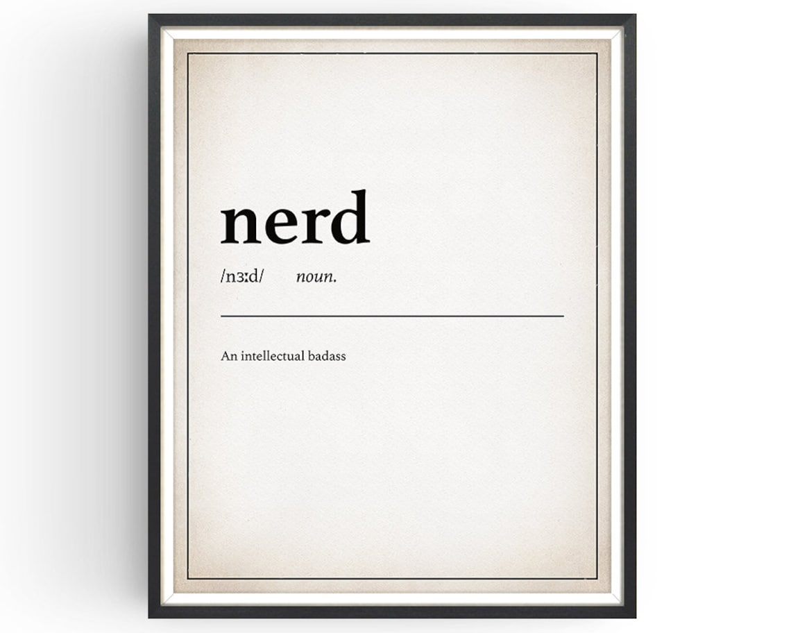Nerd Nerd Definition Rustic Home Decor Minimalist | Etsy