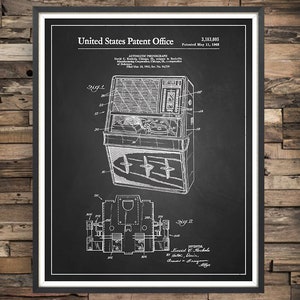 ROCKOLA JUKEBOX 1965 Patent Print Automatic Phonograph Jukebox Gift ...