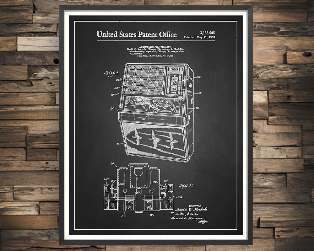 ROCKOLA JUKEBOX 1965 Patent Print Automatic Phonograph - Etsy UK