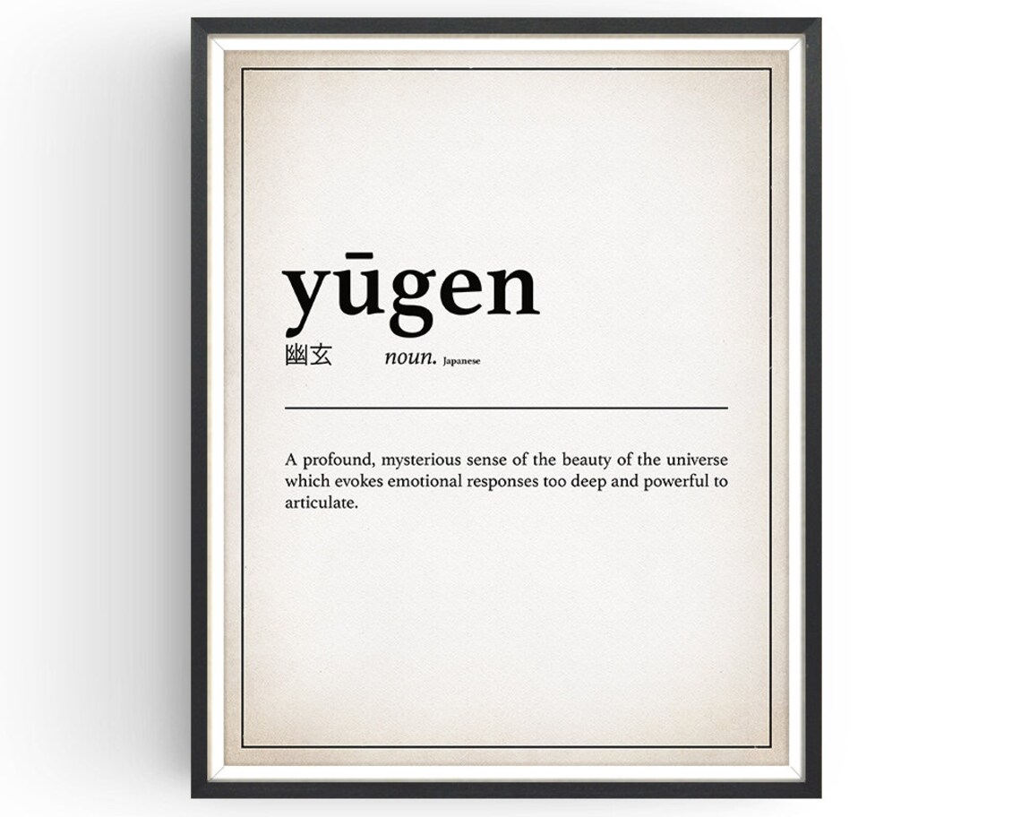 Yugen Beautiful Definition Spiritual Minimalist - Etsy