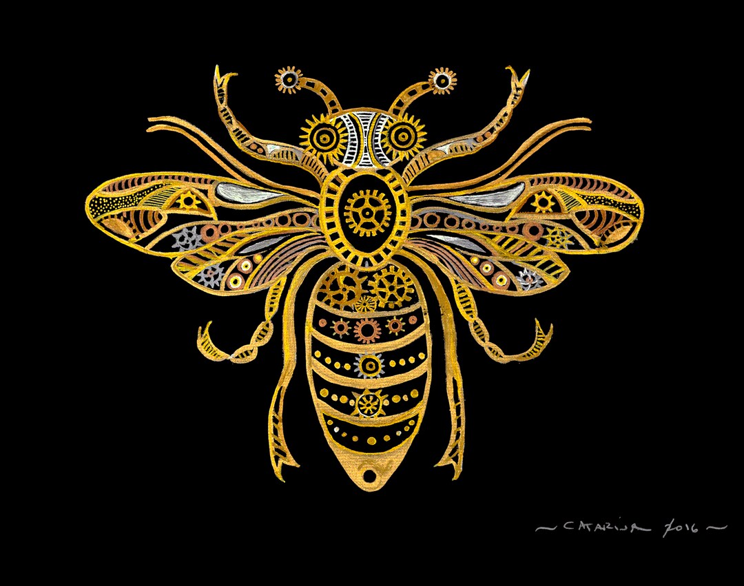 Gold Steampunk Bee - Etsy