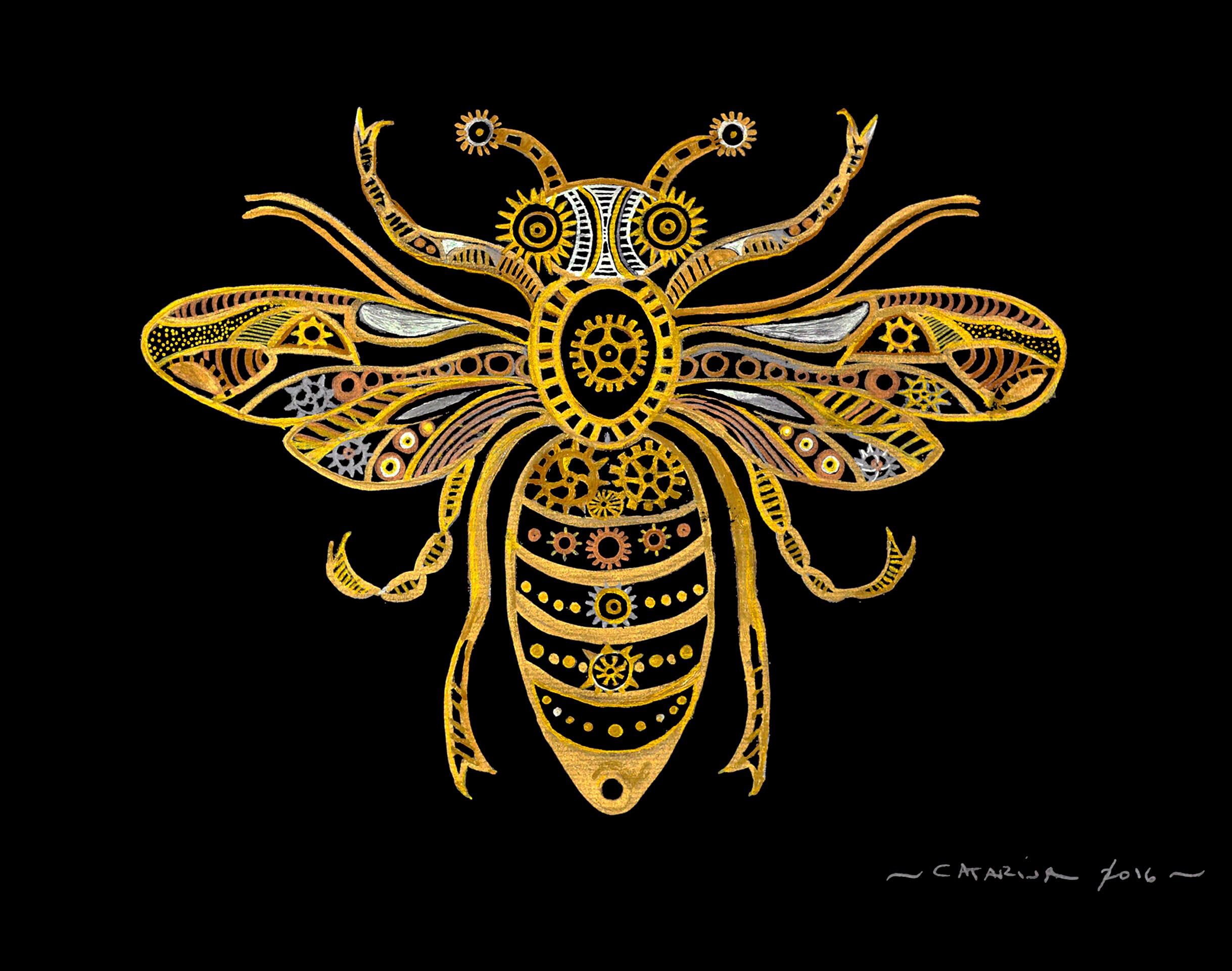 Gold Steampunk Bee - Etsy