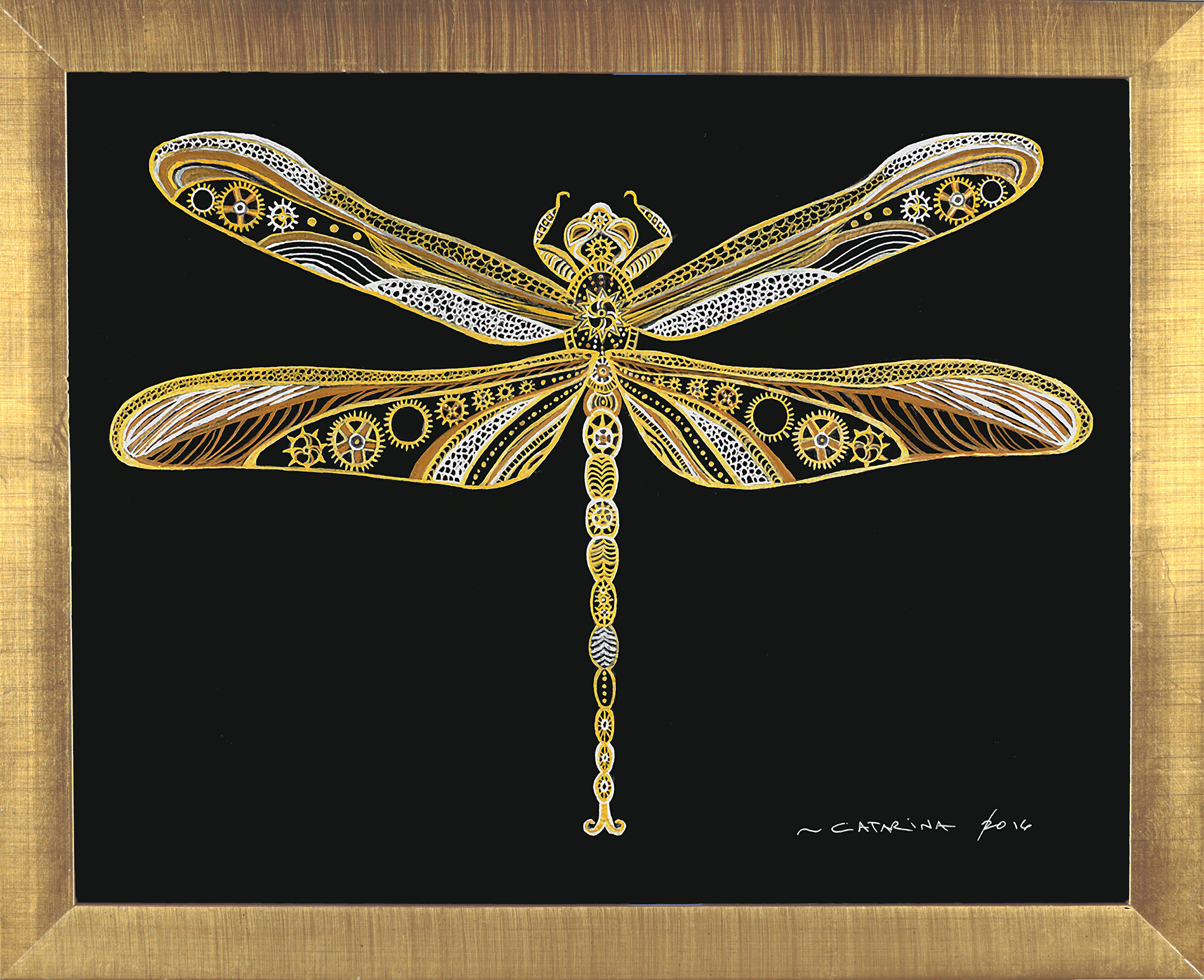 Steampunk Dragonfly Painting