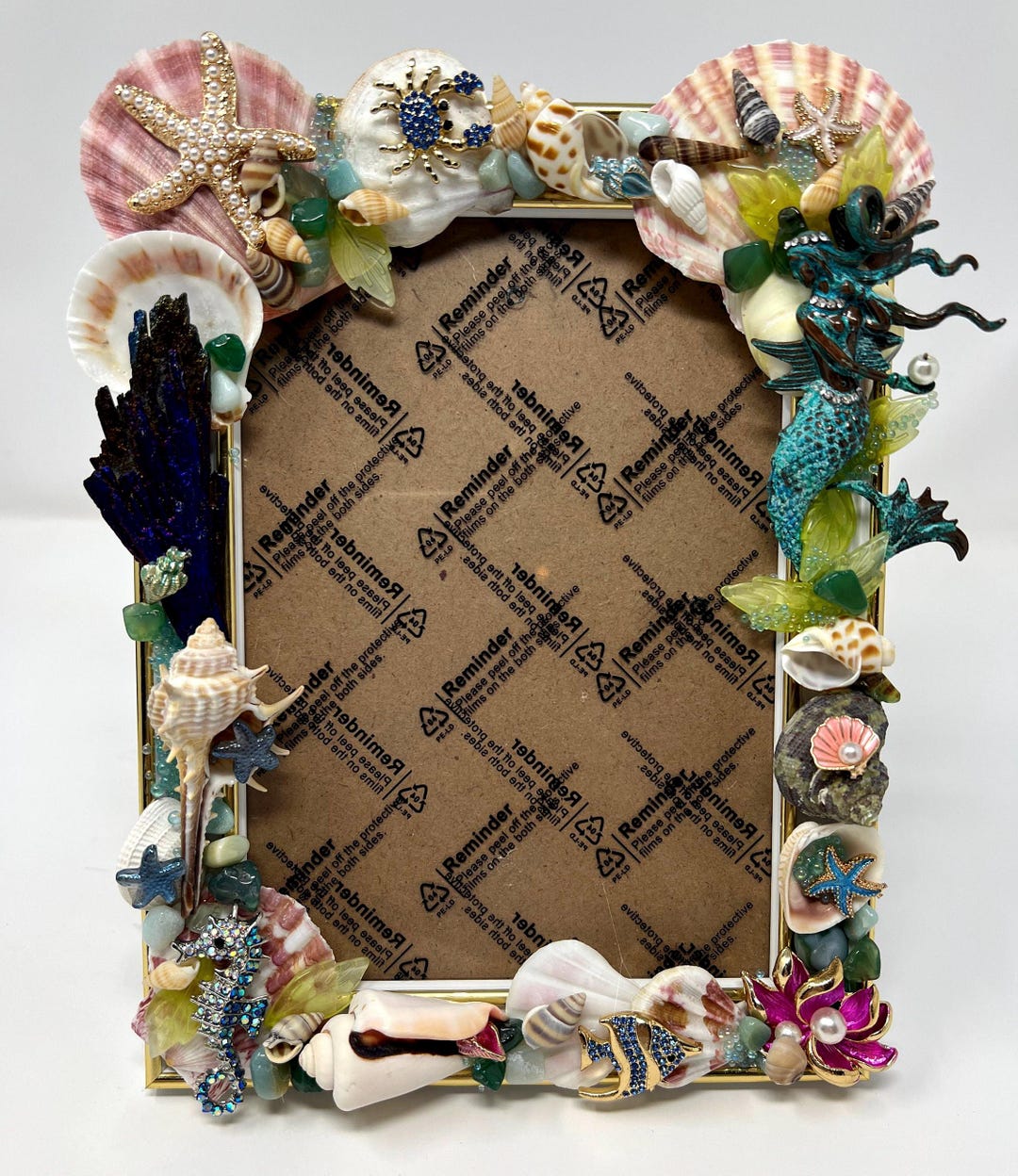 Under the Sea Themed Picture Frame OOAK Natural Elements Home Decor ...