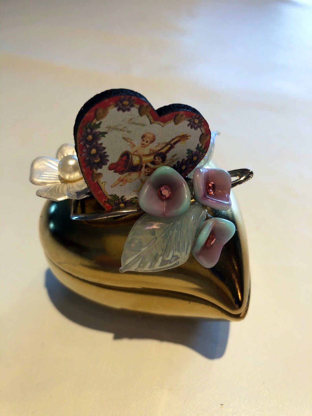 Heart Trinket Box I Love You Gift, Original Design Vintage Jewelry ...