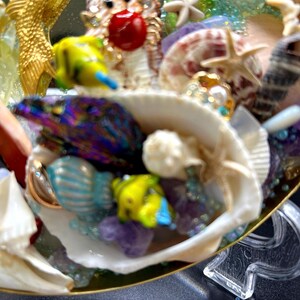 Mermaid Round Mirror, Seashells, Fish, Coral, Sea Creatures, House Gift ...