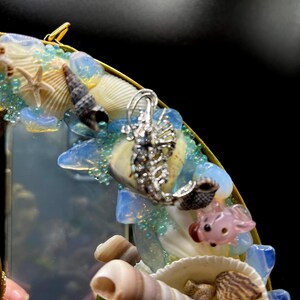 Mermaid Round Mirror, Seashells, Fish, Coral, Sea Creatures, House Gift ...