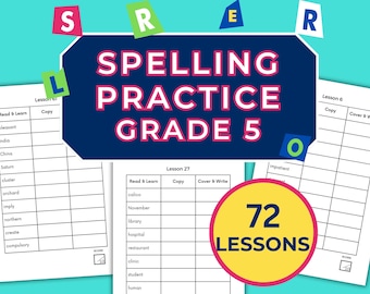 Spelling Practice Worksheets for Grade 4/year 5 - Ages 8+ Success in ...
