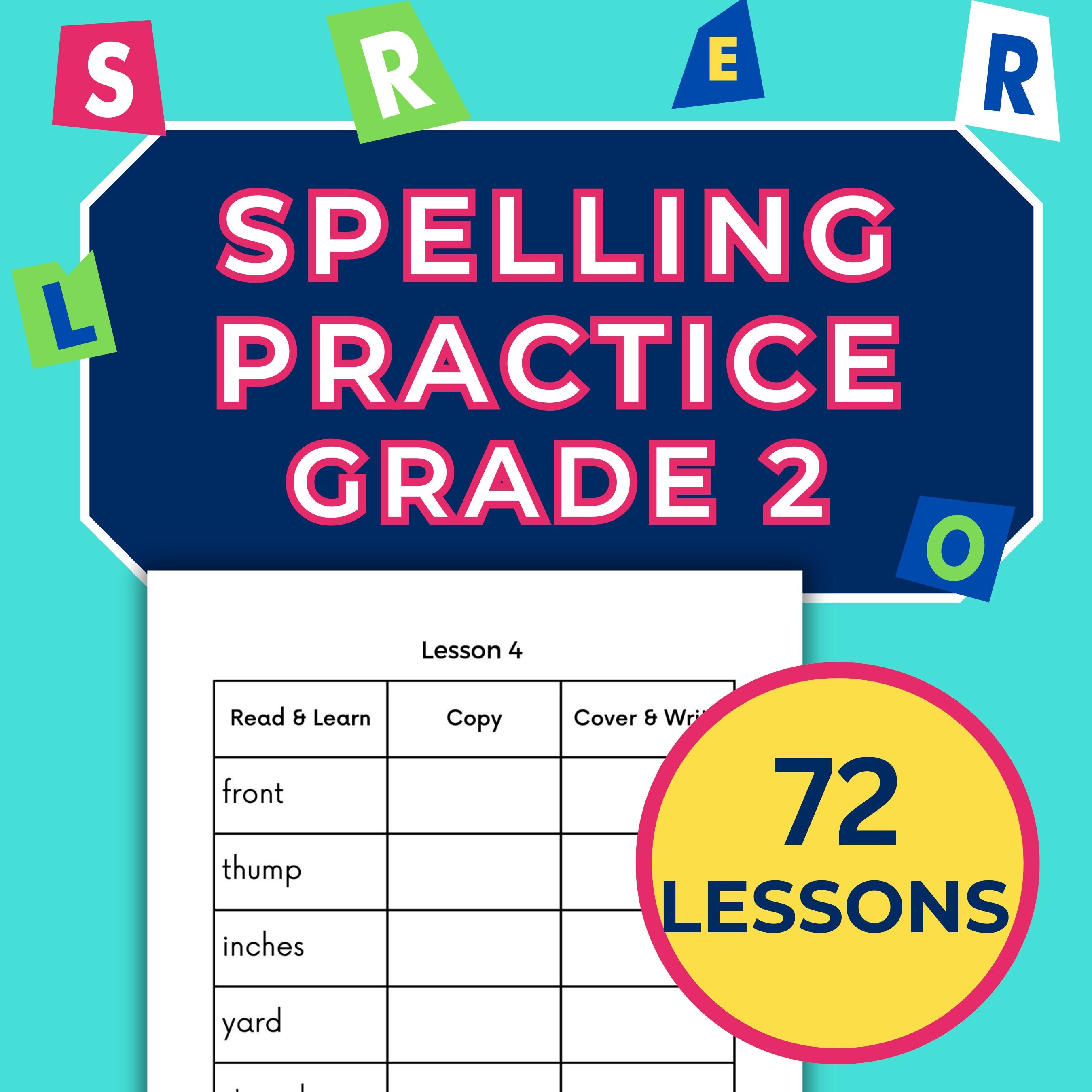 Spelling Practice Worksheets for Grade 2/year 3 Ages 6+ - Etsy