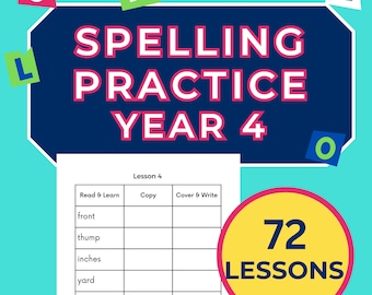 Spelling Practice Worksheets for Grade 4/year 5 - Ages 8+ Success in ...