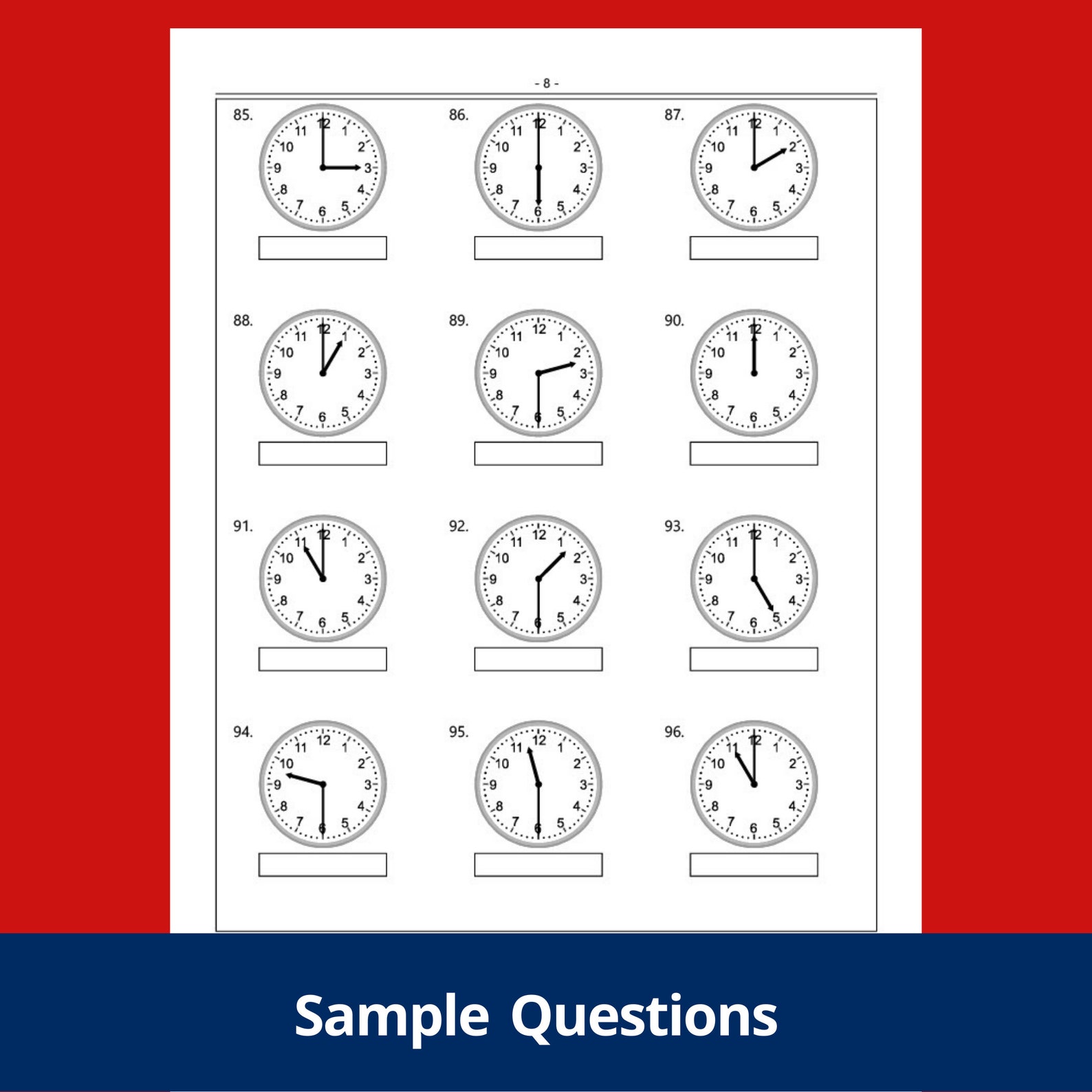 Telling Time Worksheets: Hours, Half & Quarter Hours (digital Download ...