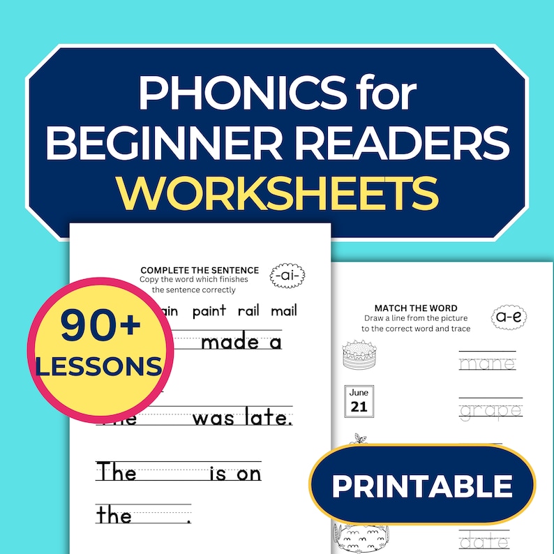 Phonics for Beginner Readers - Learn to Read, Trace, Copy and Write ...