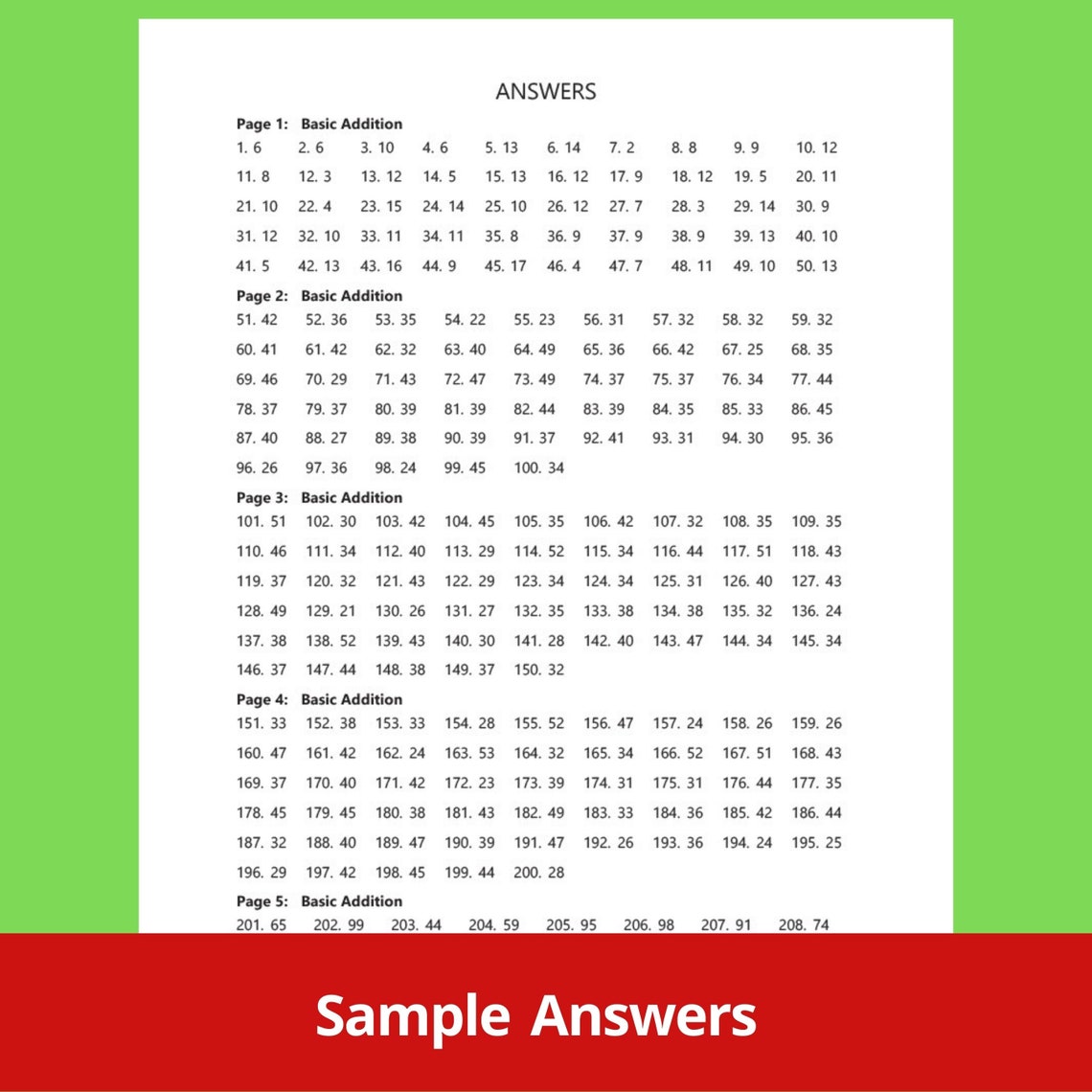 Addition and Subtraction Timed Test Worksheets for Grades 1 and 2/years ...