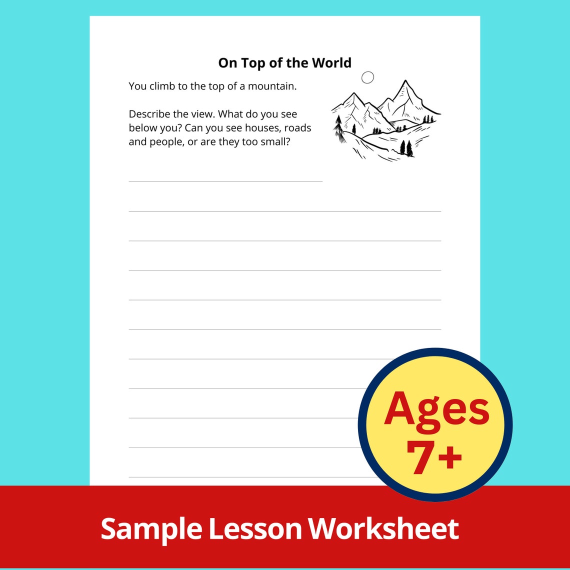 Writing Prompts Worksheets. Printable, Digital Download Story Starters ...