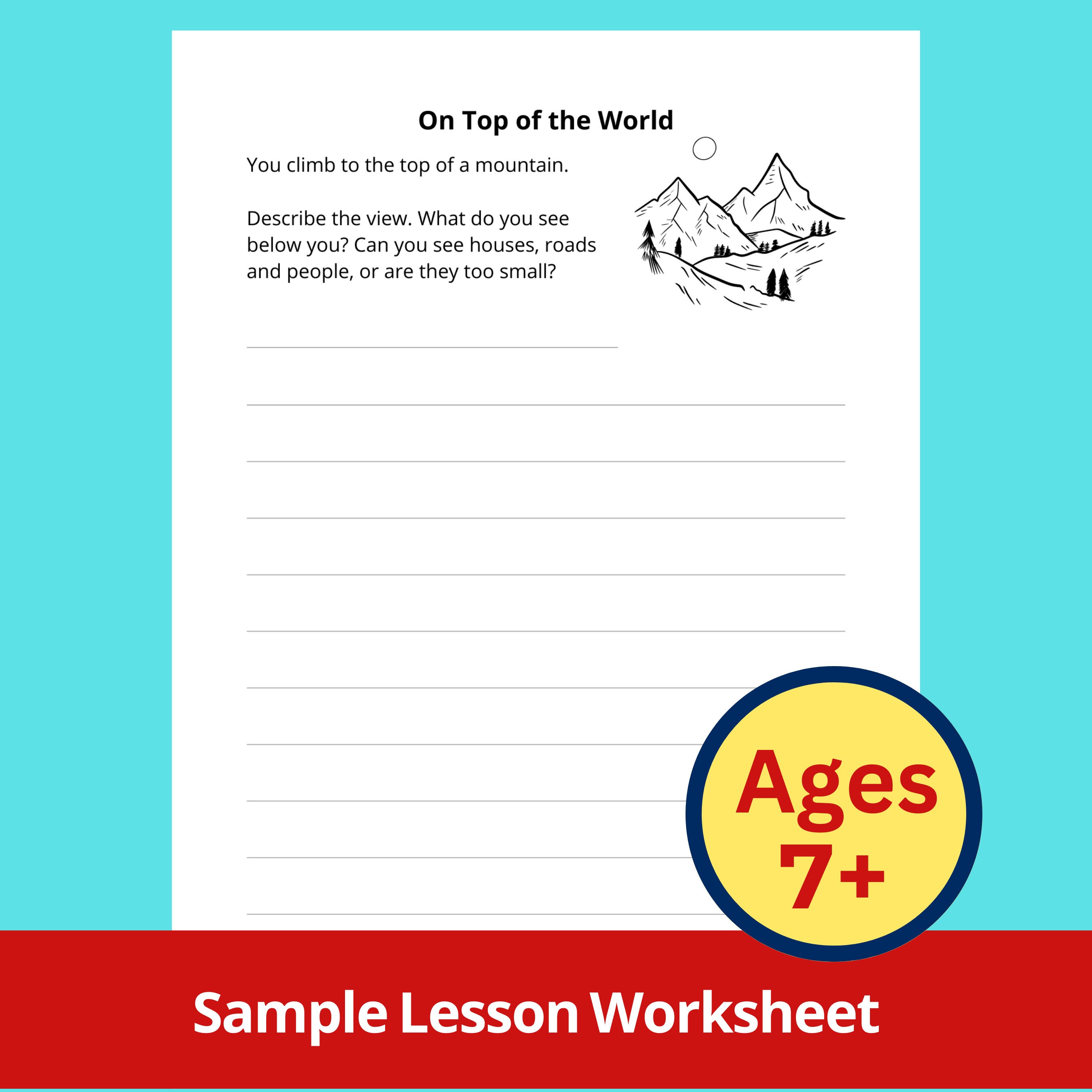 Writing Prompts Worksheets. Printable, Digital Download Story Starters ...