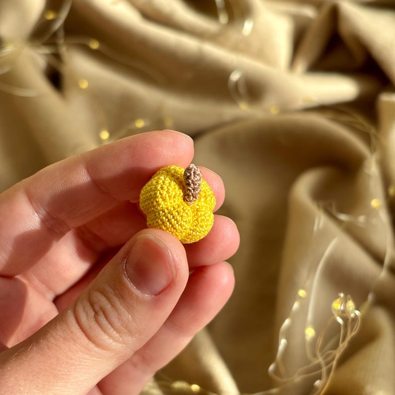 Micro Crochet Pumpkins: Tiny Handmade Amigurumi Fall Decor - Etsy