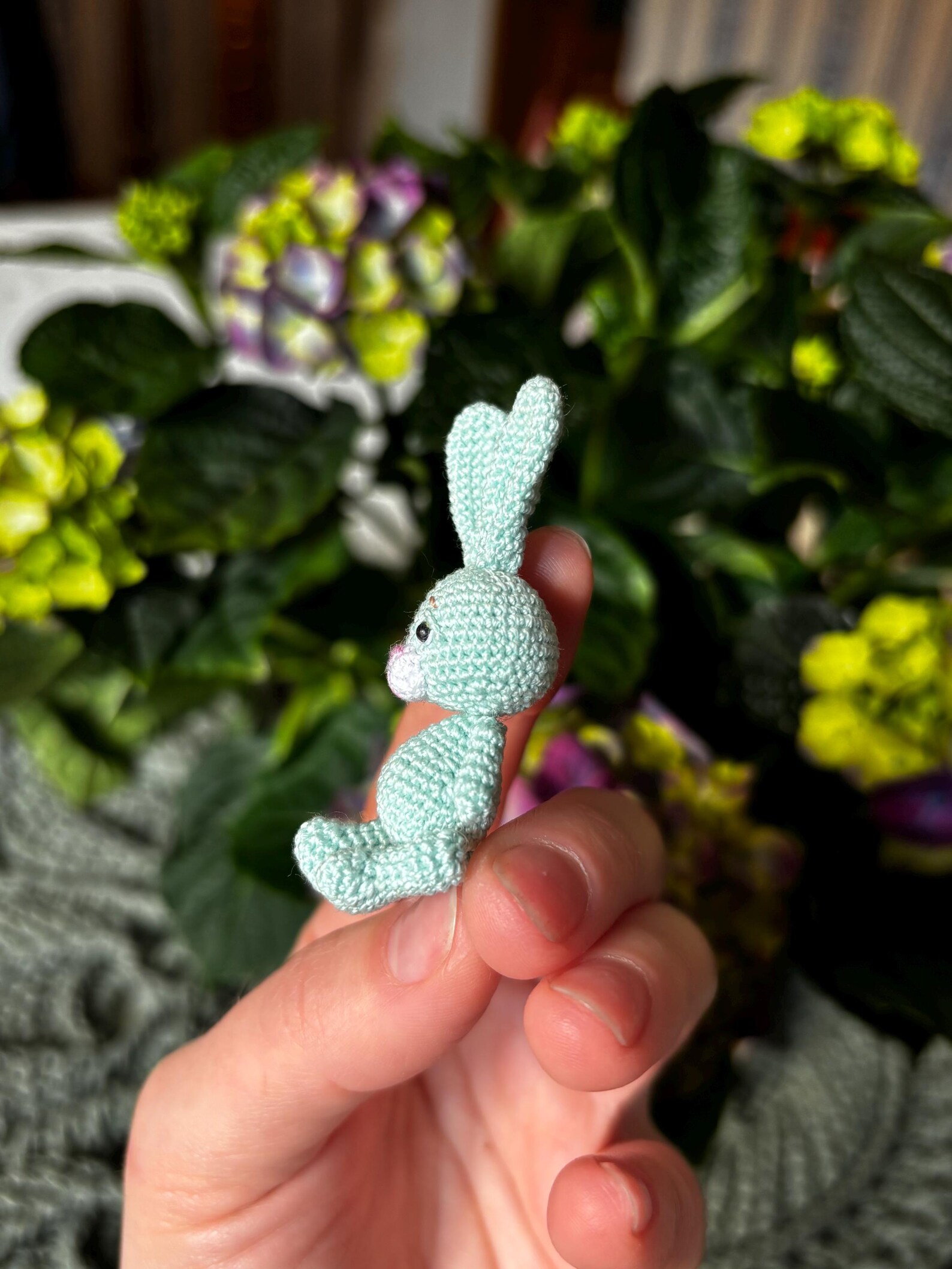 Micro Collectible Rabbit for Dollhouses, Crochet Amigurumi Tiny ...