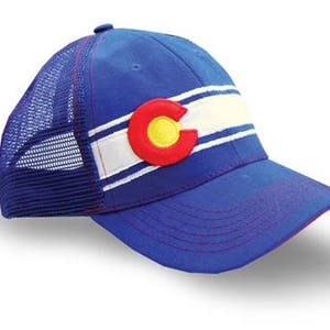 Colorado State Flag Trucker Baseball Cap - Adjustable Snap Tab - Best ...