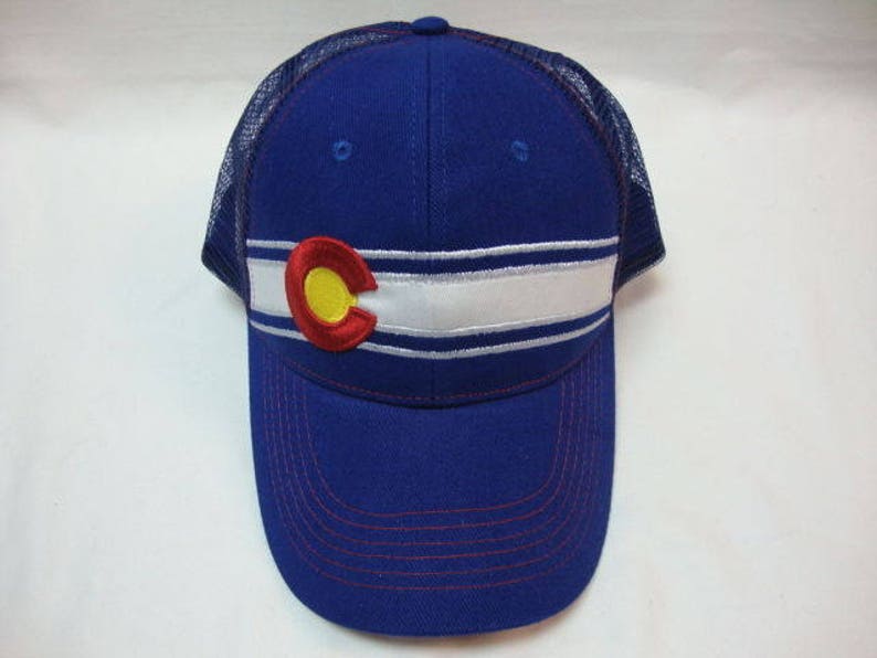 Colorado State Flag Trucker Baseball Cap - Adjustable Snap Tab - Best ...