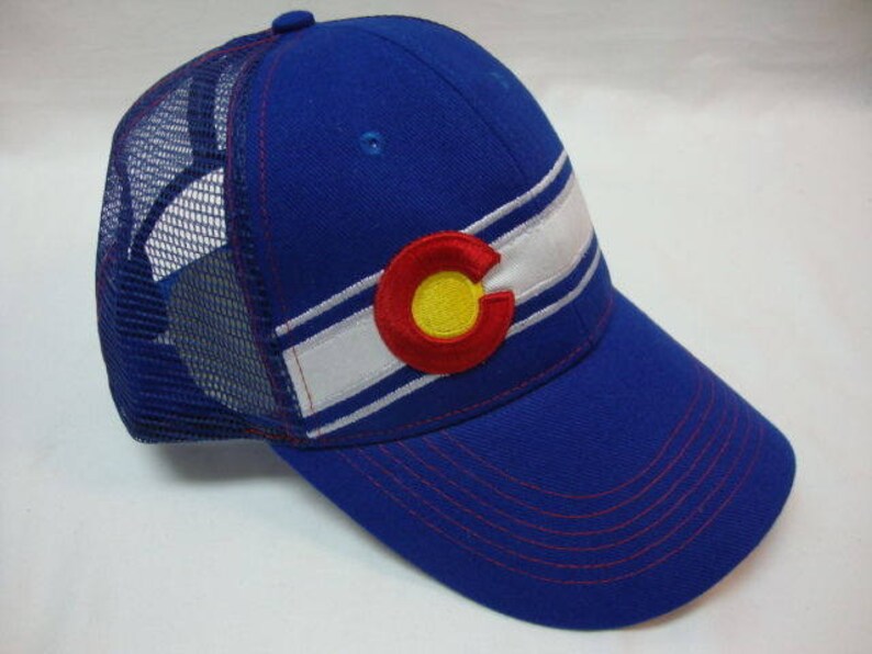 Colorado State Flag Trucker Baseball Cap - Adjustable Snap Tab - Best ...
