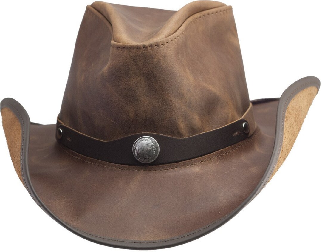 1910 Vintage Buffalo Leather Hat - Etsy